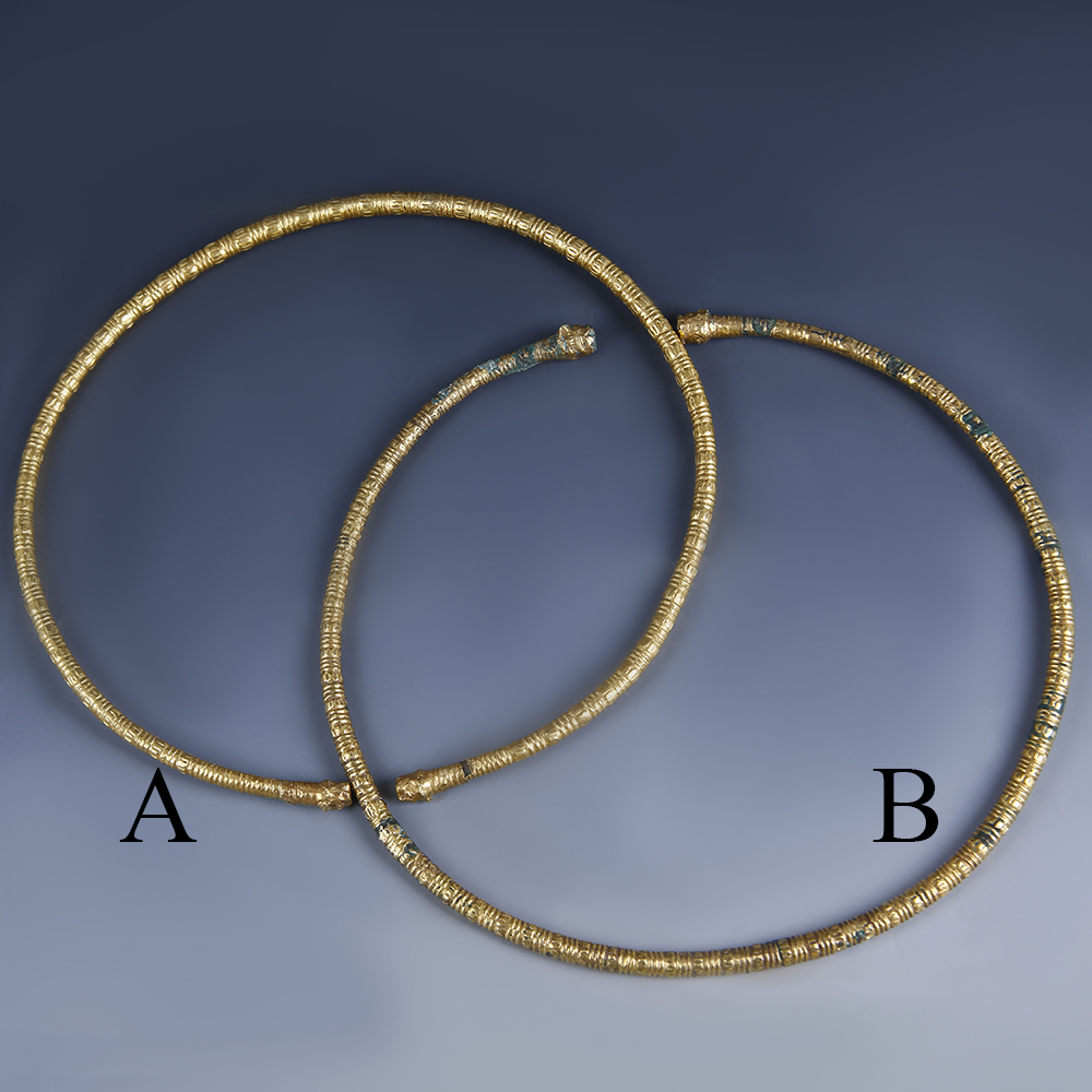 Ancient Celtic Torcs Dragon Heads