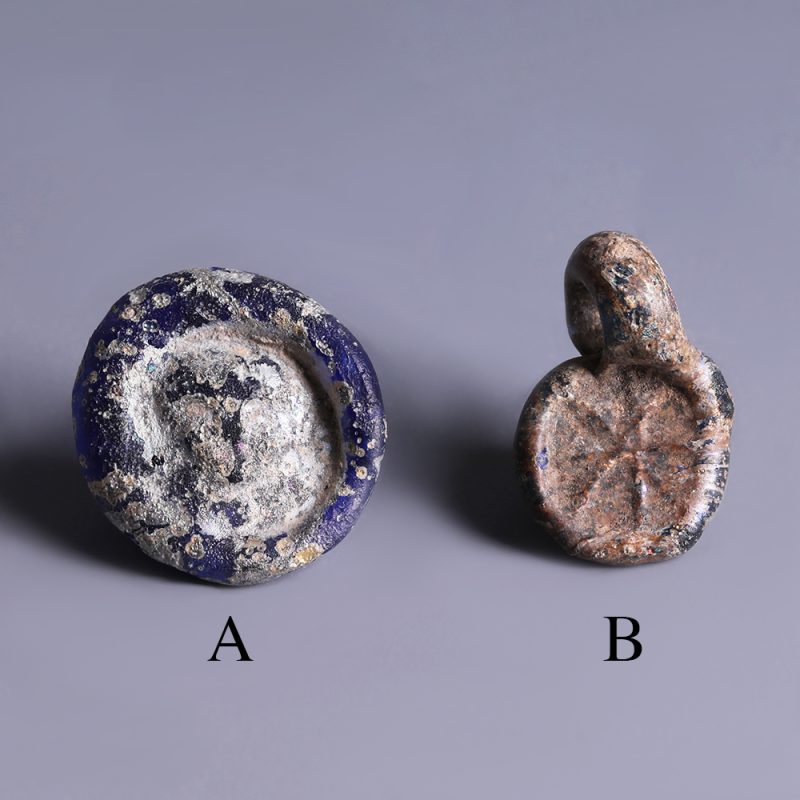 Elegant Roman Blue Glass Unguentarium - Ancient Roman Antiquities ...