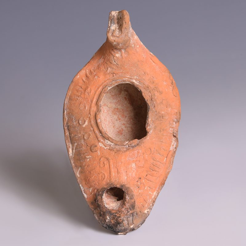 A Roman Oil Lamp with Ithyphallic Man - Ancient Roman Antiquities ...