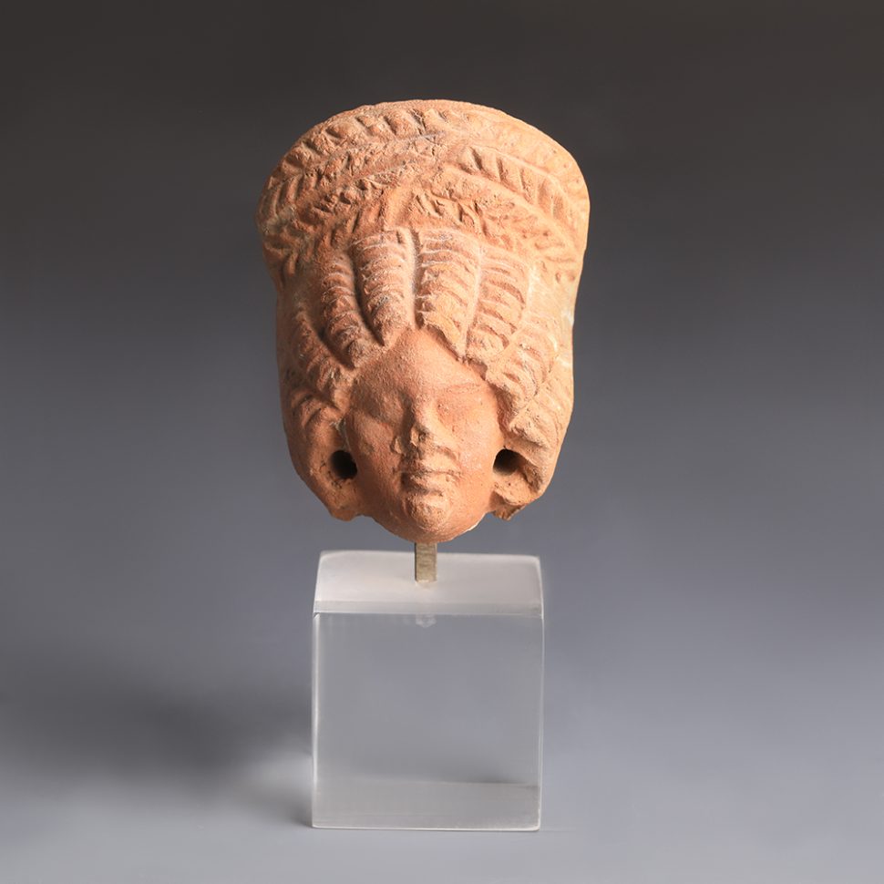 Ancient Roman Amber Glass Aryballos with Applied Handles - Ancient ...